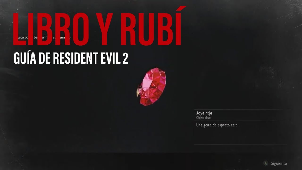 Libro y Rubí | Guía Rápida de Resident Evil 2 Remake - YouTube