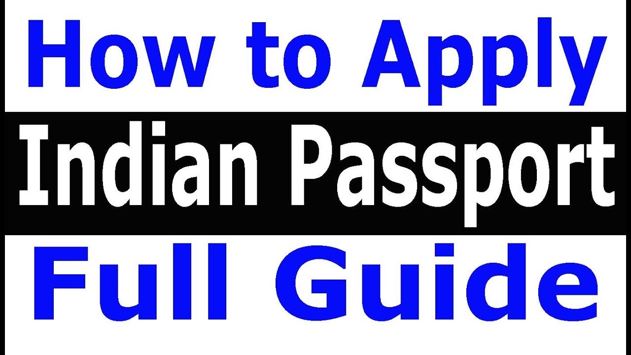 How To Apply Indian Passport Online Application Form Appointment Youtube