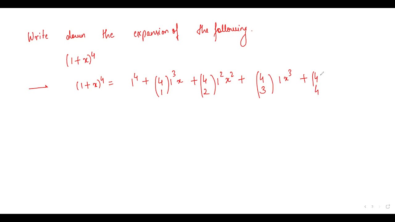 Expand 1 x 4 Using Binomial Expansion YouTube Expand 1 x 4 Using Binomial Expansion YouTube
