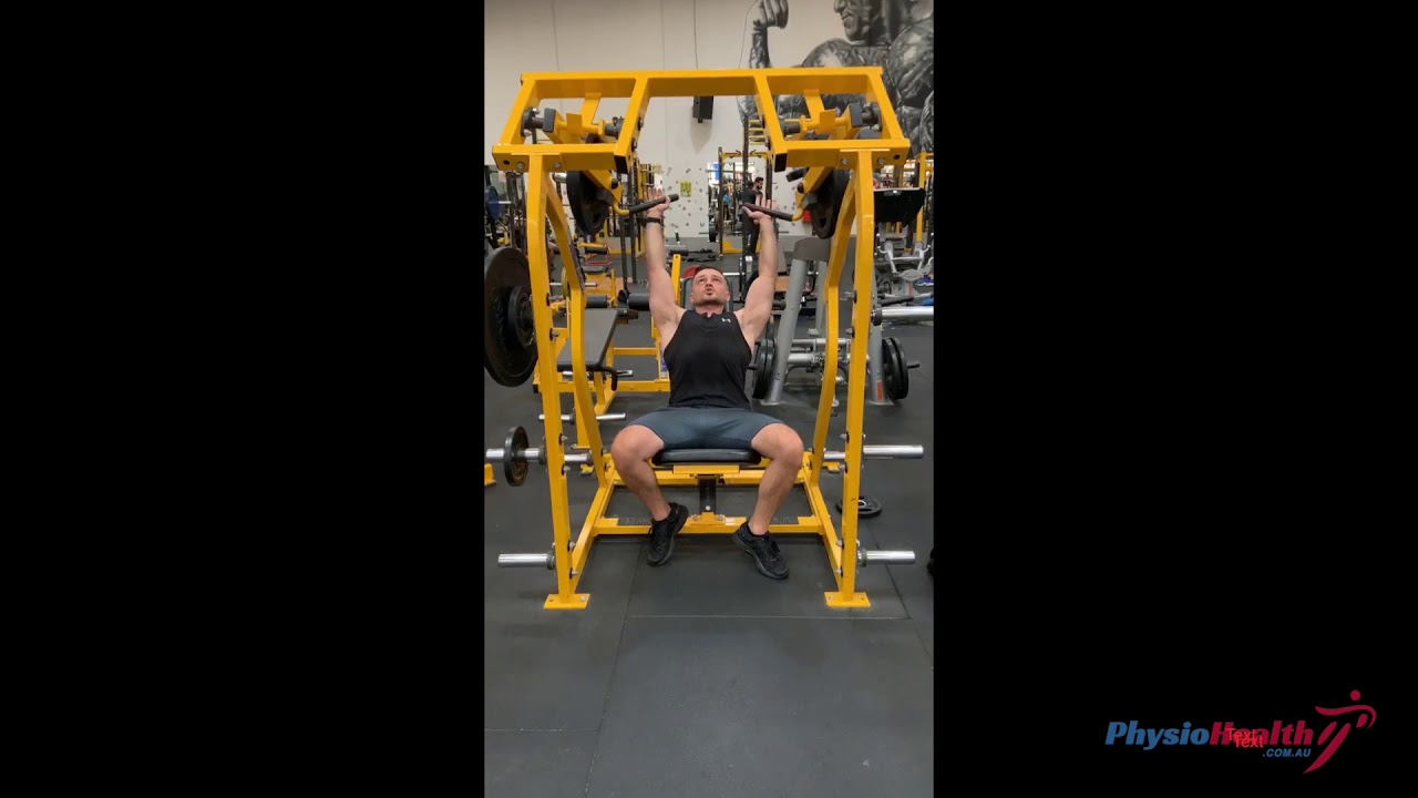 Incline machine shoulder press - YouTube