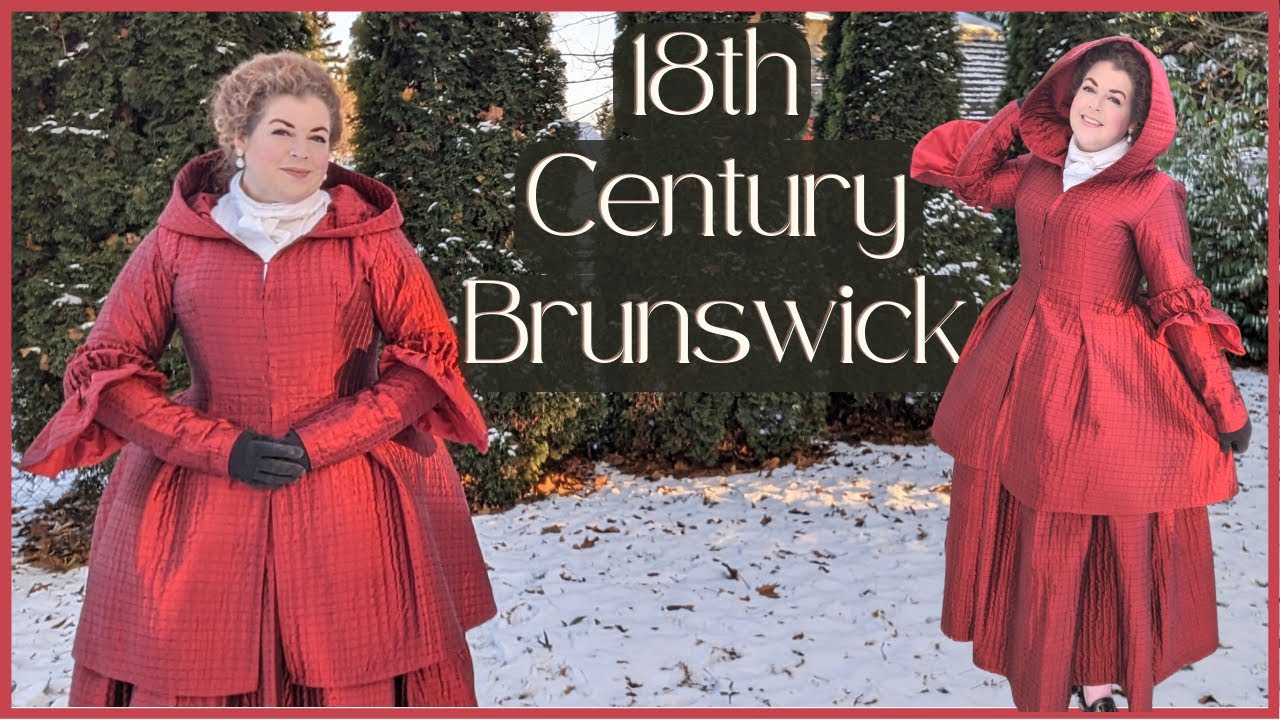 I finished my Brunswick! // 18th Century Sewing - YouTube