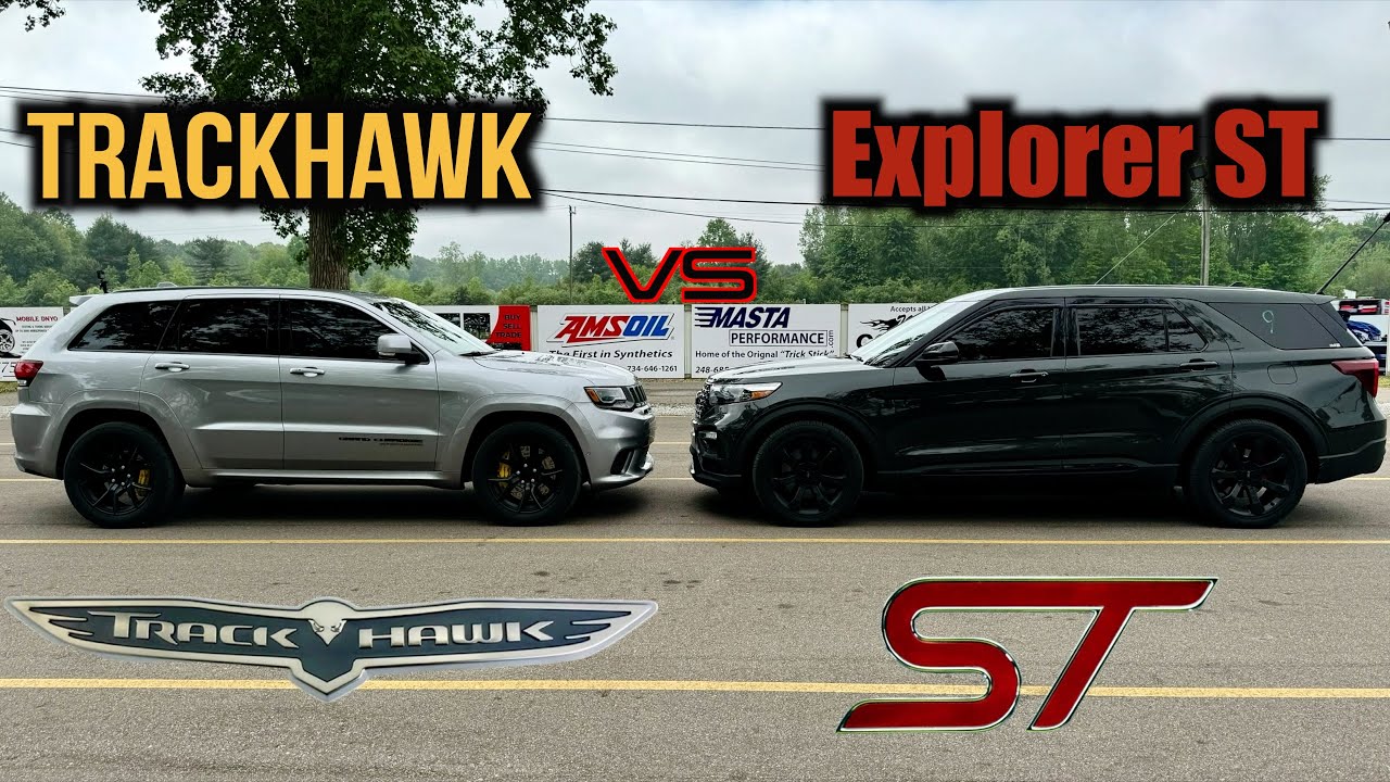 1000HP TRACKHAWK BLOWS UP RACING EXPLORER ST - YouTube