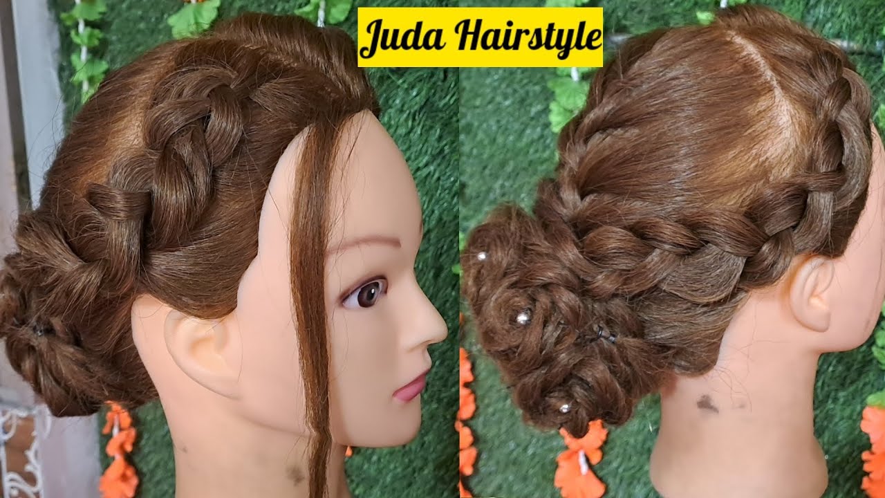 Wedding/Partywear/Bridal Juda Hairstyle,Rose Juda Hairstyle #hairstyles ...