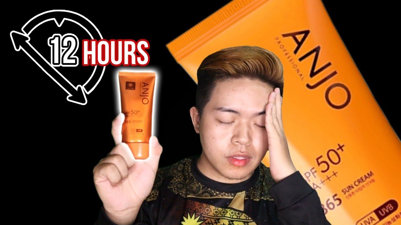 12 HOURS ANJO SUNSCREEN TEST - YouTube
