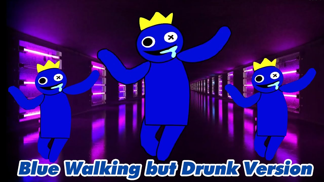 Rainbow Friends Blue Walking but Drunk Version - Friday Night Funkin ...