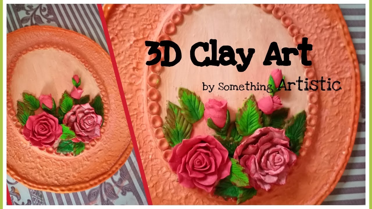 3d clay mural art| 3d clay painting |paint 3d |wall hanging with clay ...