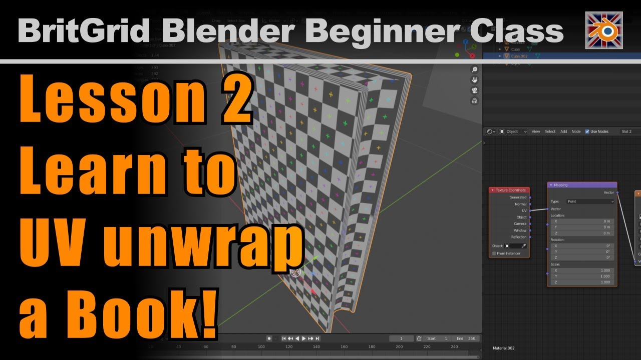 Beginner Lesson 2 (part 1) - Lets UV unwrap a Book! - YouTube