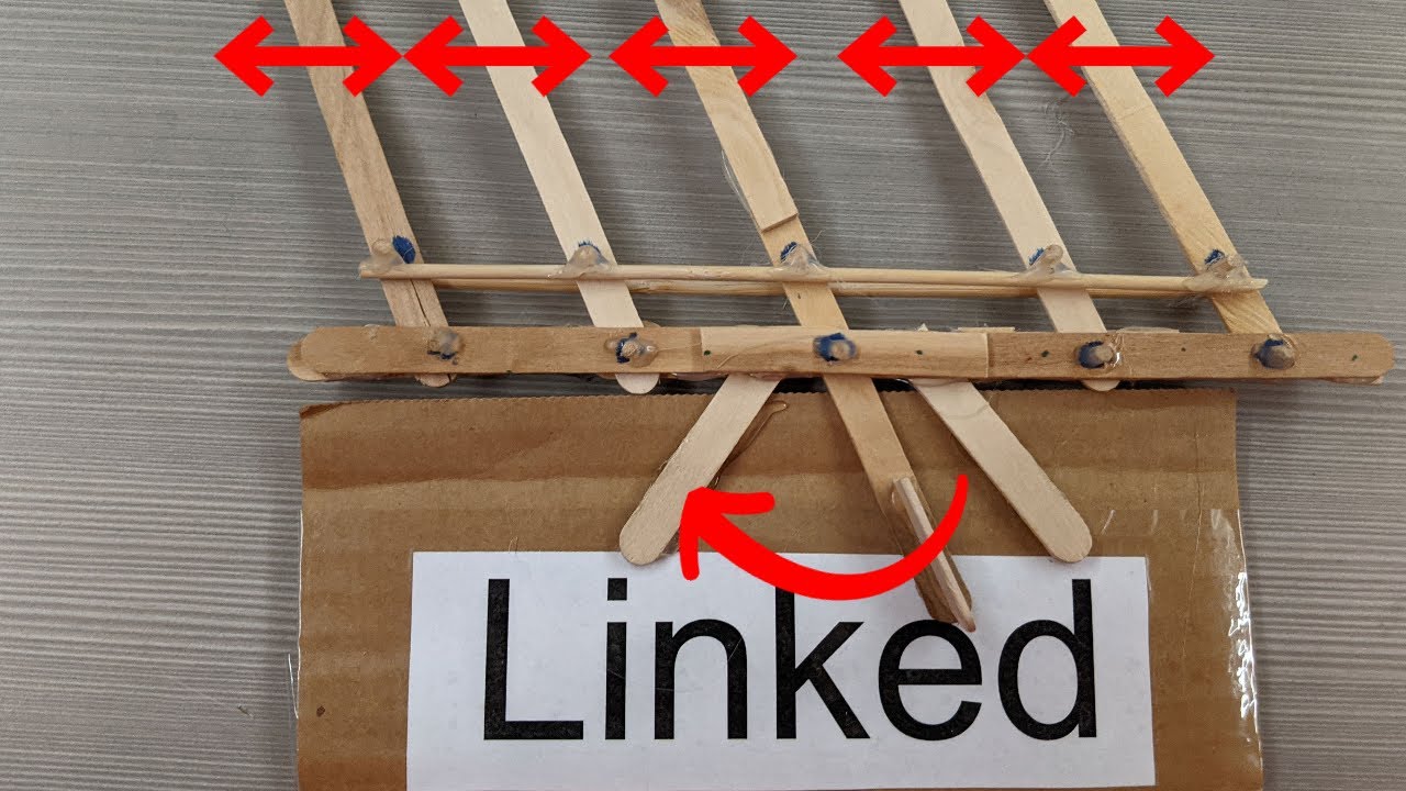 Making a linkage for multiple popsicle sticks - YouTube