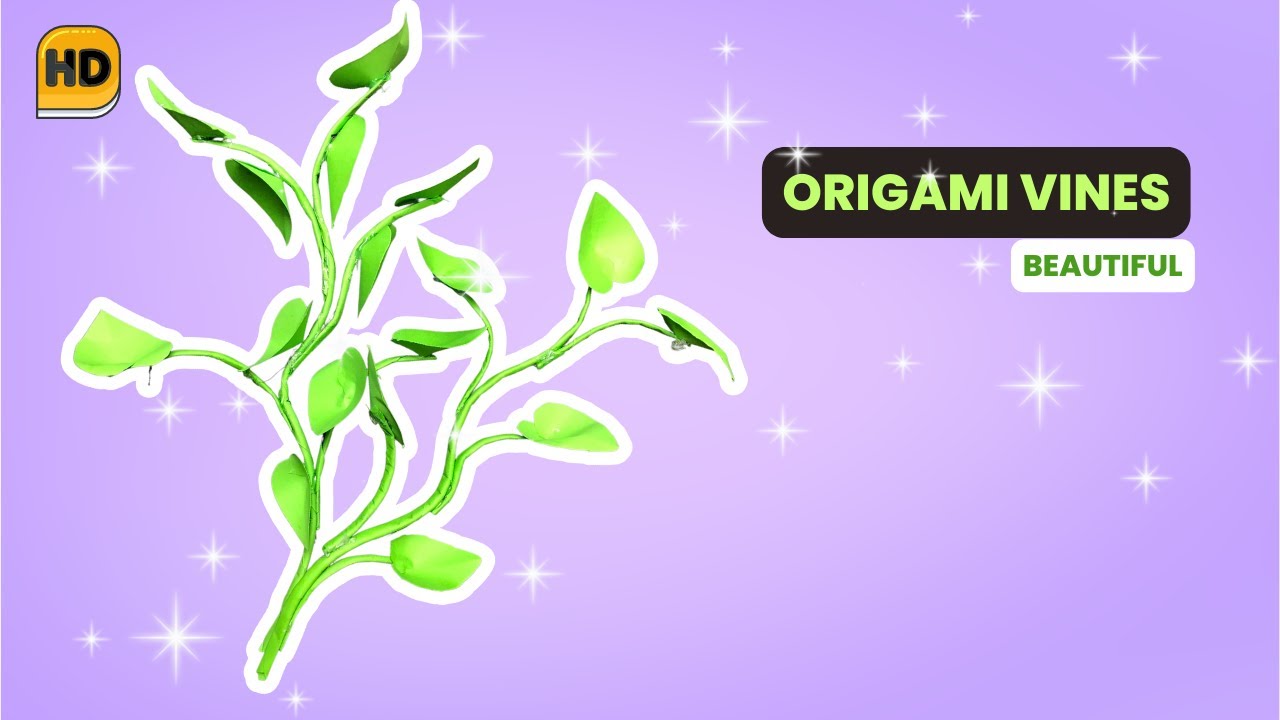 Origami Paper Vines (leaves) | School Paper Craft Ideas | DIY | Hello ...