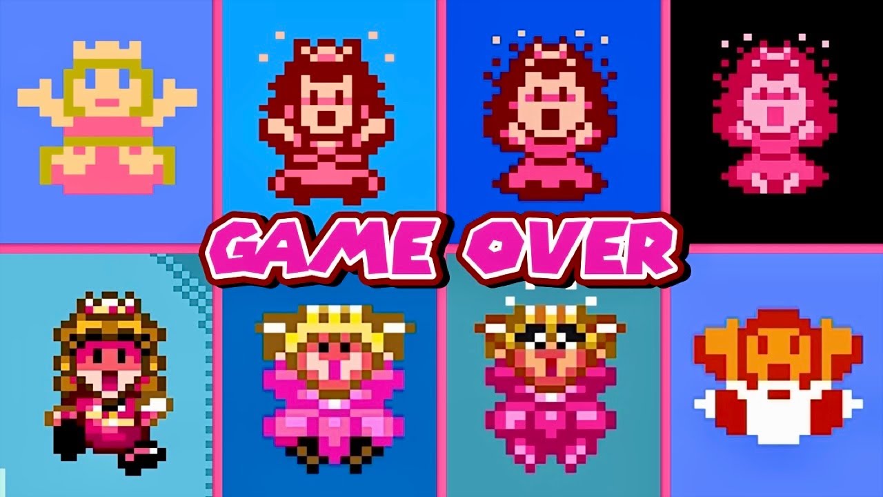 Evolution of Princess Peach GAME OVER screens [Hacks Edition] - YouTube