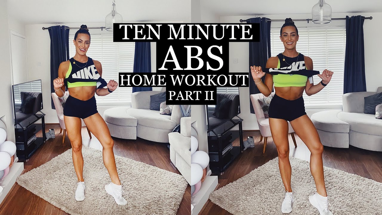 10 Minute Abs Home Workout: Part 2 | Ella-Mae Rayner - YouTube