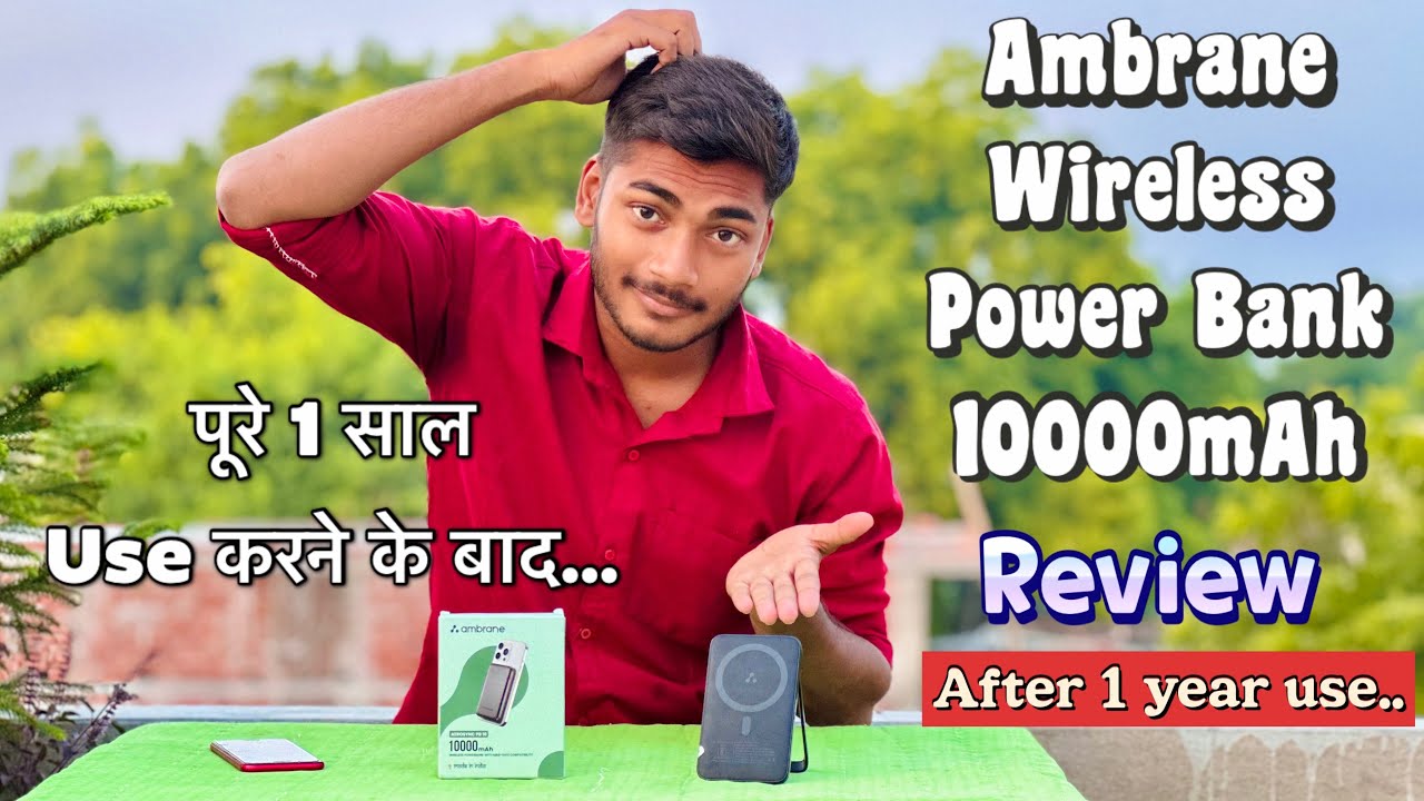 Ambrane wireless 10000 mAh Power Bank Review After using 1 year… - YouTube
