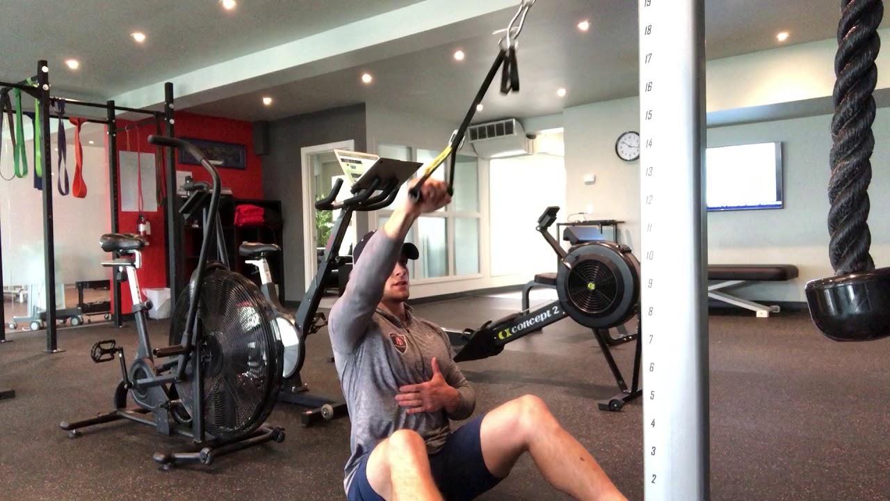Seated Single Arm High Cable Row - YouTube