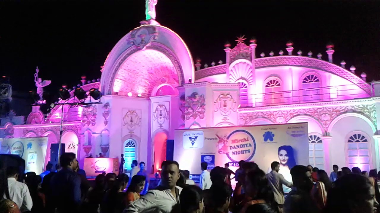 Durga puja pandal patna, Mirchi Dandiya Nights, DUSSEHRA CARNIVAL - YouTube