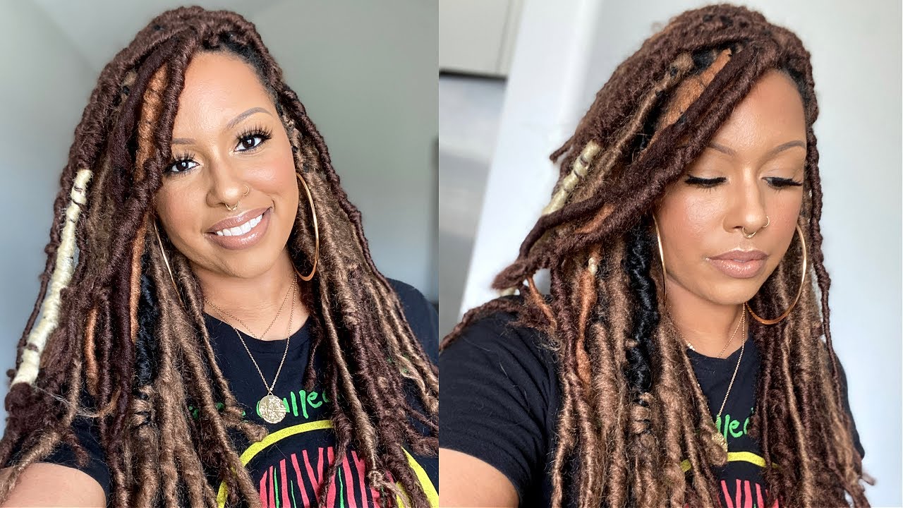 Trying Messy Faux Locs for the First Time! | Individual Crochet Method ...