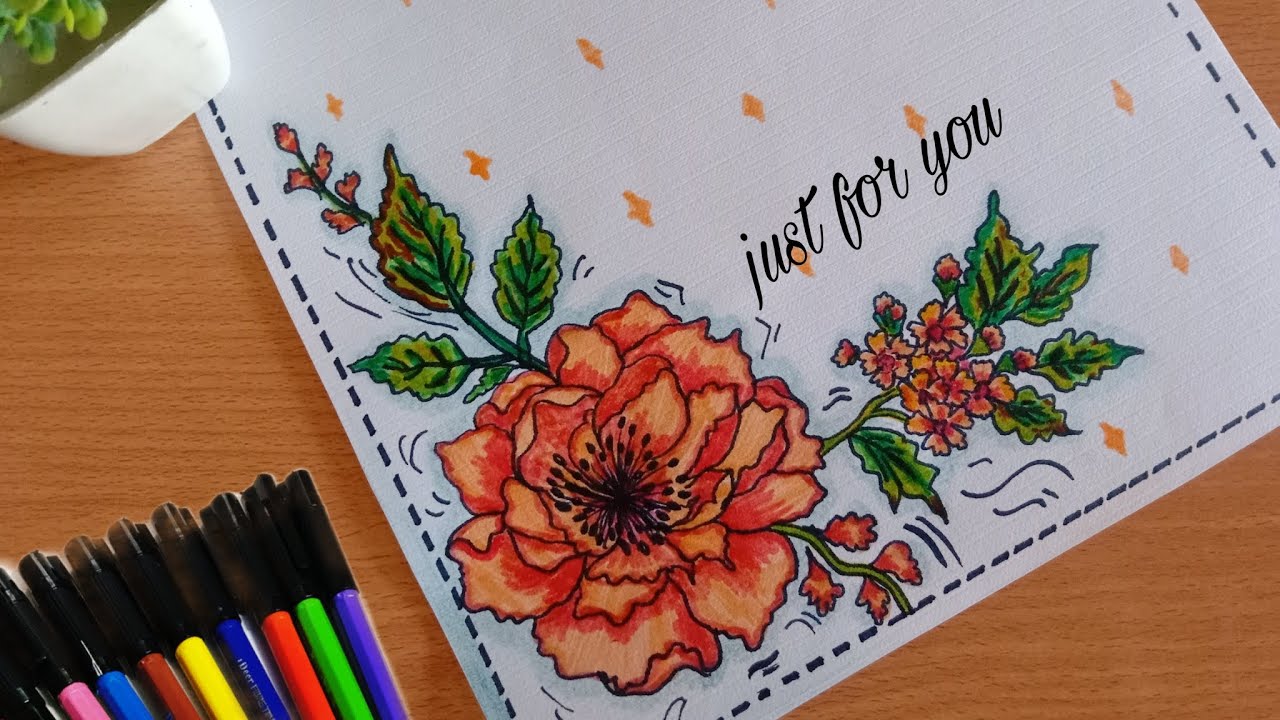 Bloom into Beauty | How to draw stunning flowers with markers! | A step ...