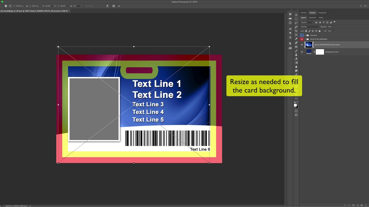 Using Studio Background ID Card Design Guides - YouTube