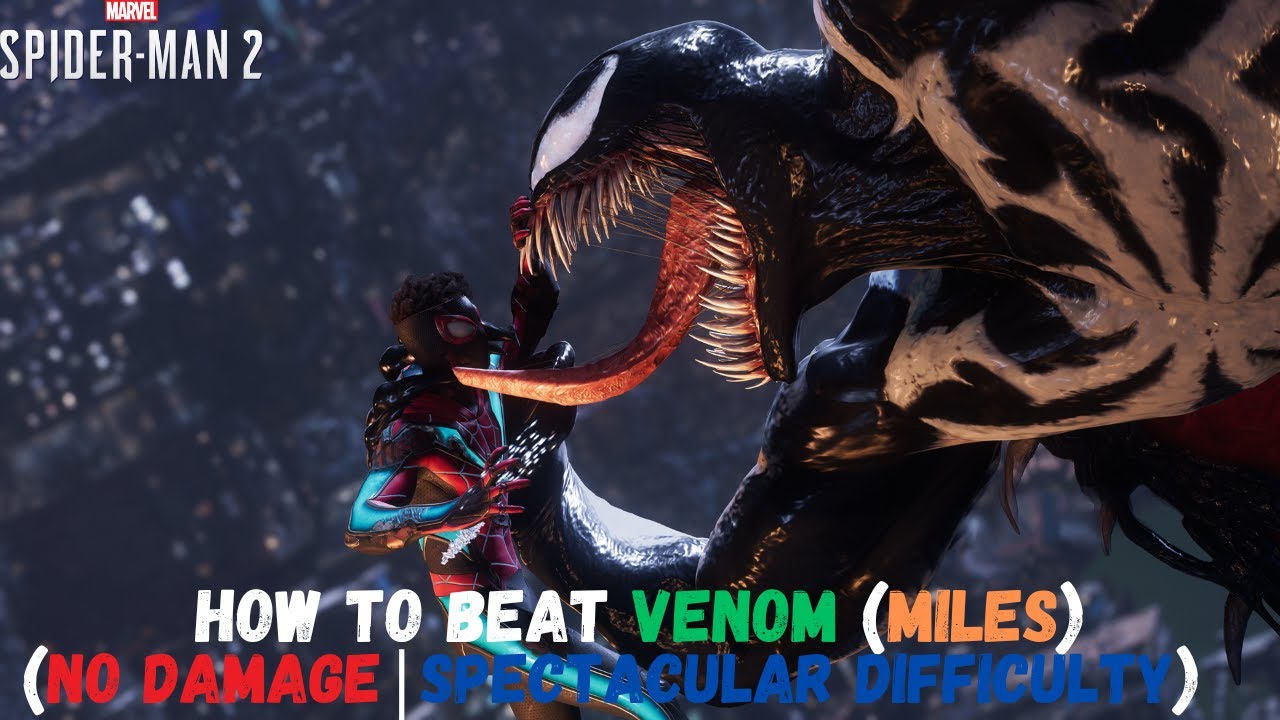 Spider-Man 2 - Miles vs Venom Boss Fight NO DAMAGE (SPECTACULAR ...