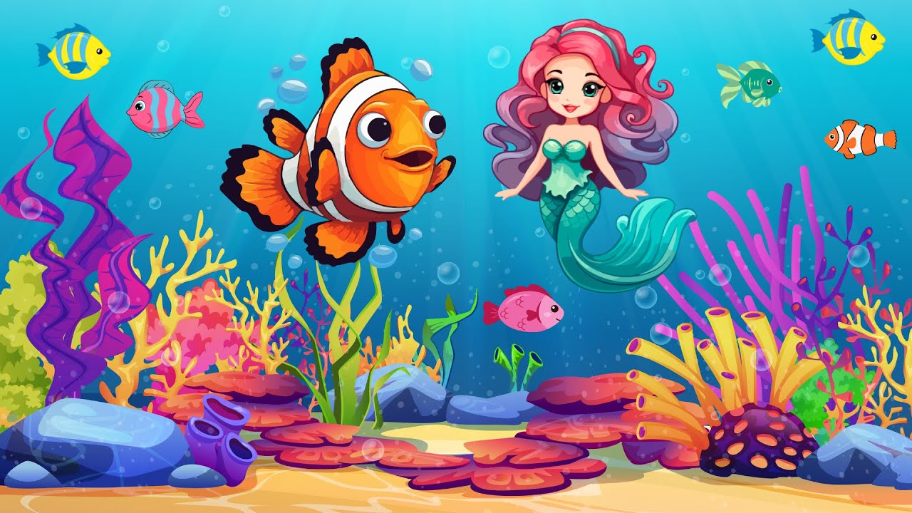 Baby shark fish song for kids - Nursery Rhymes for babies - golden fish ...