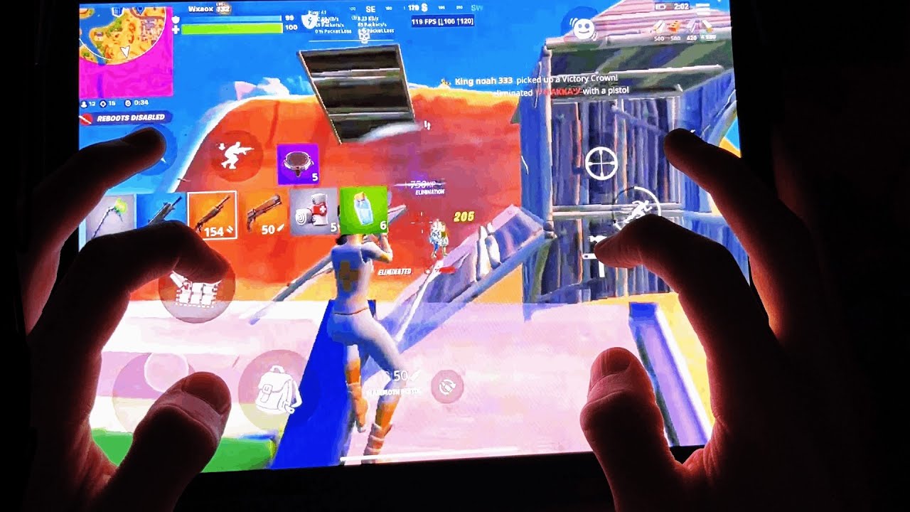 Fortnite Mobile PRO Handcam UNREAL Gameplay (120FPS) - YouTube