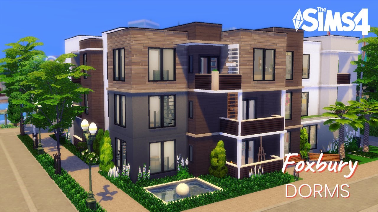 Foxbury Dorms | Sims 4: Speed Build - YouTube