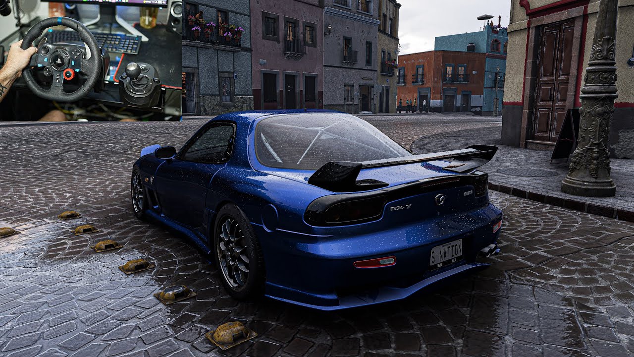 Driftin' Mazda RX-7 - Forza Horizon 5 | Steering Wheel Gameplay - YouTube