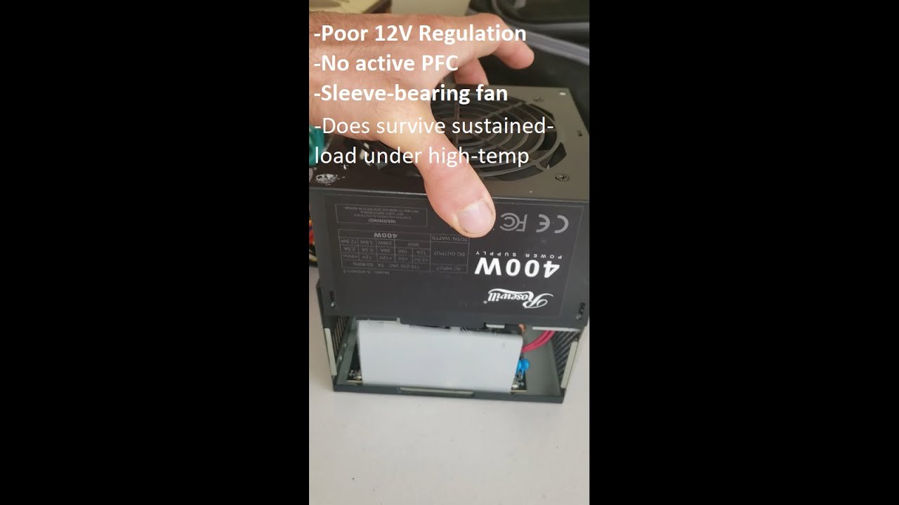 Rosewill 400W S400A01-Z Power Supply, it's cheap but has some muscle ...