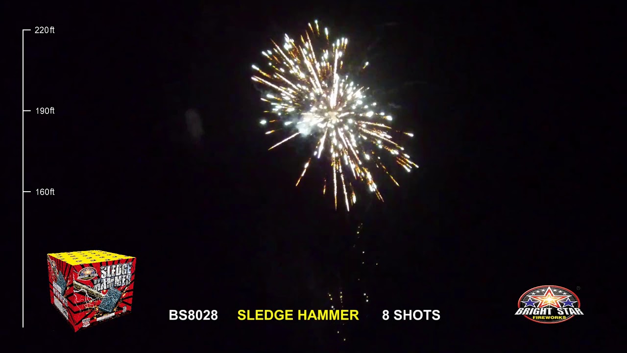 Sledge Hammer BS8028 Bright Star Firework New for 2020 - YouTube