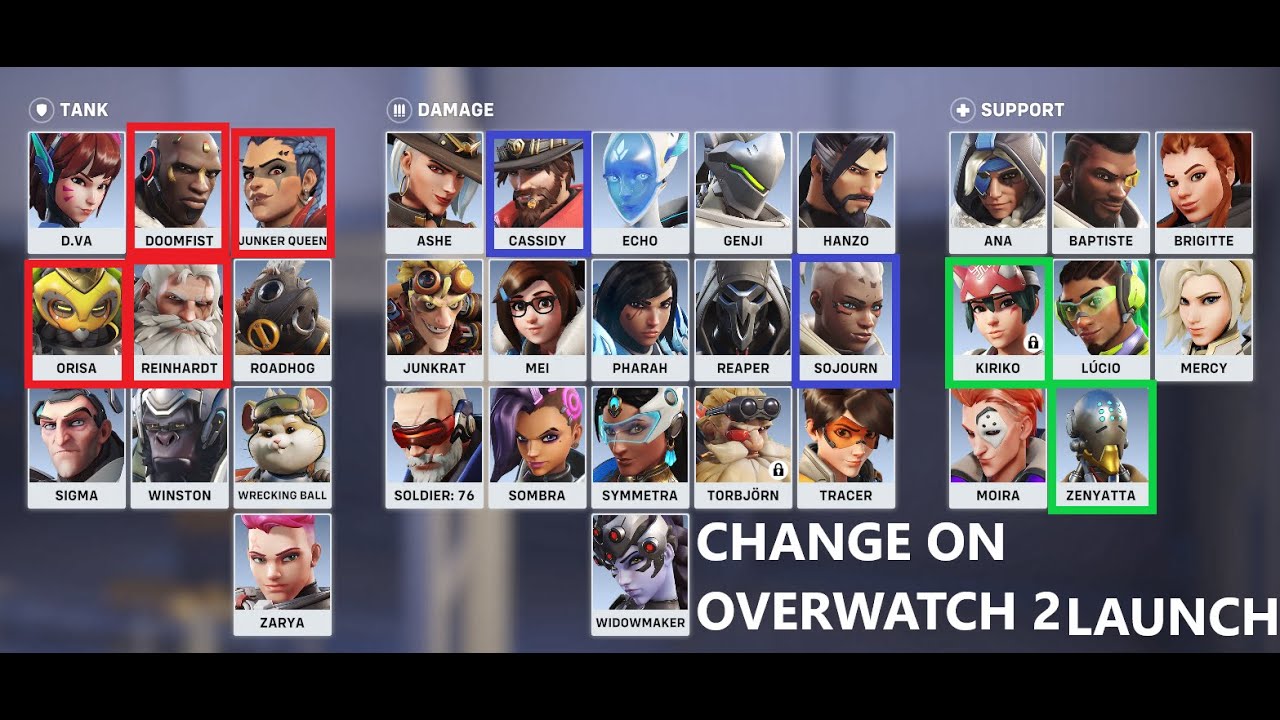Some Heroes Changes in Overwatch 2 with Timestamp + Simple Explaination ...