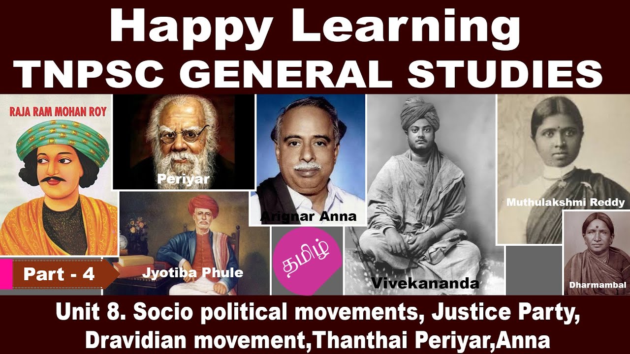 Unit 8.10th New-Socio political movements,Justice Party,Dravidian ...
