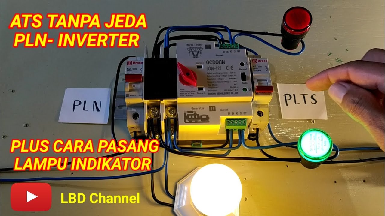 Cara Pasang ATS Tanpa Jeda PLN Inverter - YouTube