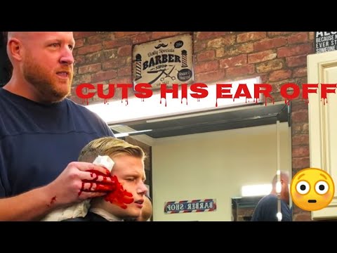 Barber Cuts His Ears Off !!! - YouTube