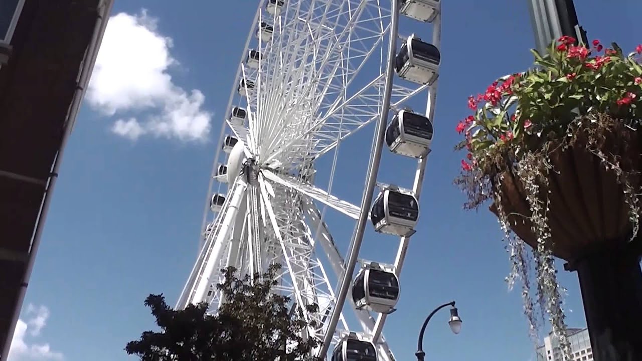 Skyview Atlanta Giant Ferris Wheel In (HD) Atlanta,Ga. 8-11-2013 part 1 ...