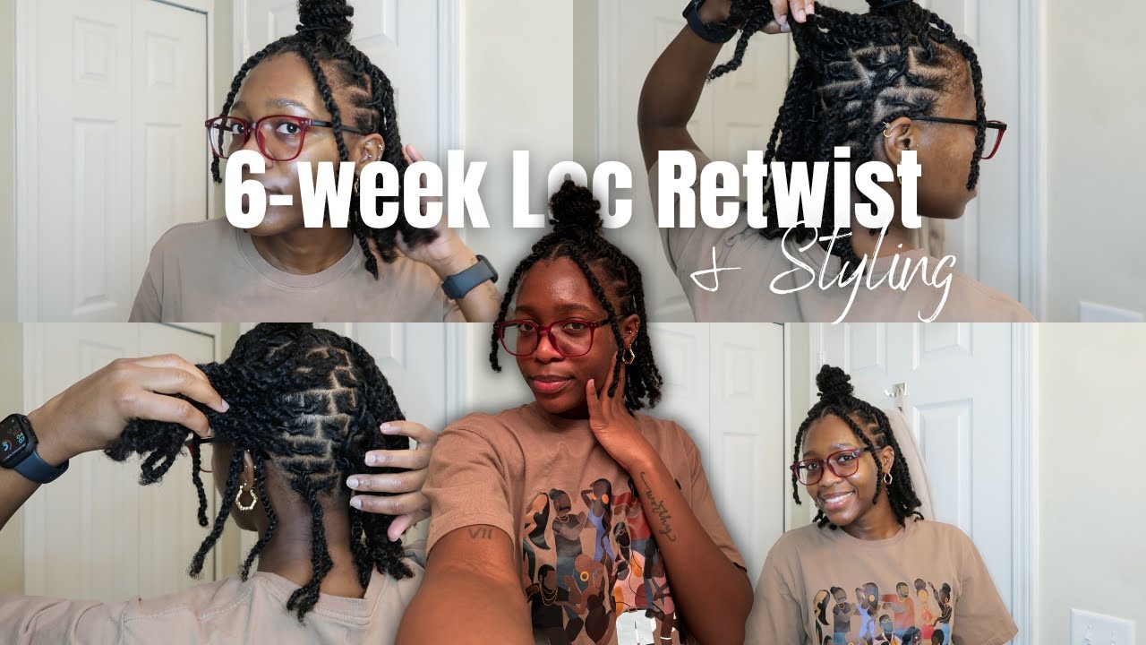 6 week Loc Retwist and Two-Strand Styling | Loc Journey - YouTube