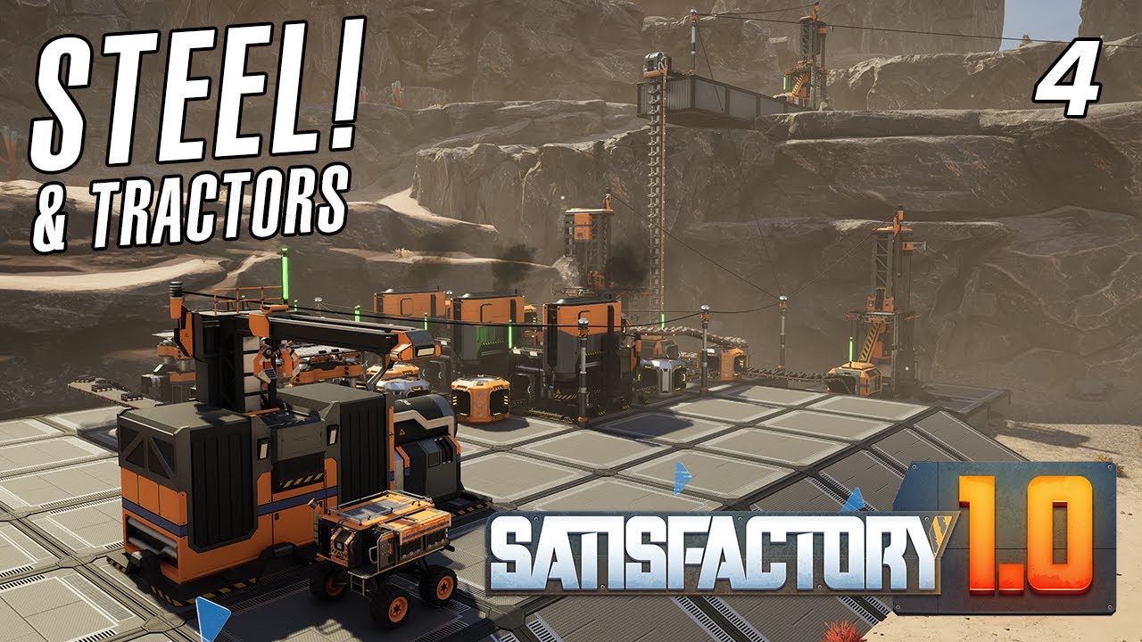 Setting up my first Steel Factory & Truck Station! Satisfactory 1.0 ...