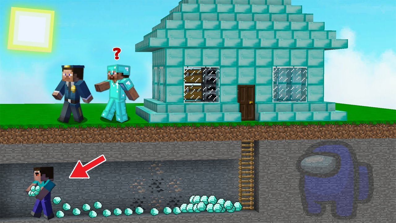 Minecraft NOOB vs PRO : NOOB STOLE ALL THE DIAMONDS PRO! Animation ...