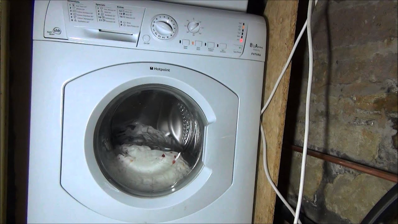 Hotpoint HF8B593 Washing Machine : Synthetics Extra rinse and spin (5/7 ...