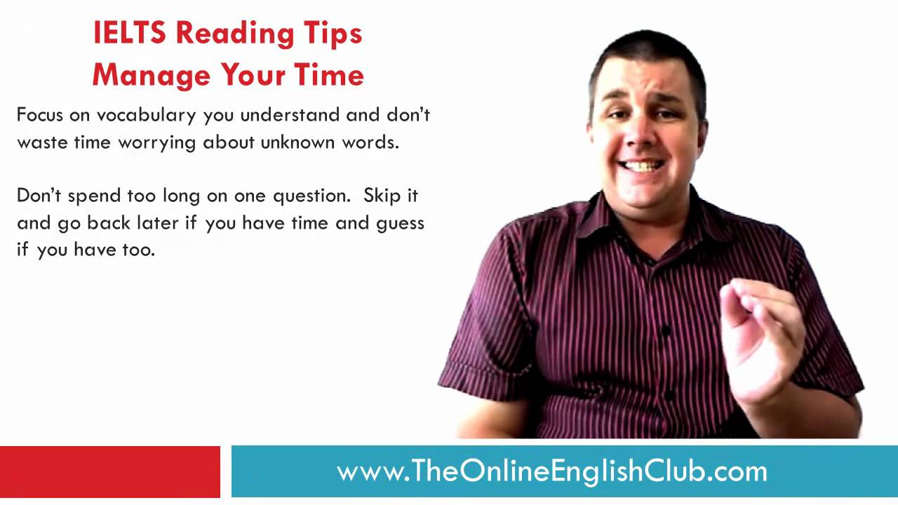 IELTS Reading Test - Manage Your Time - YouTube