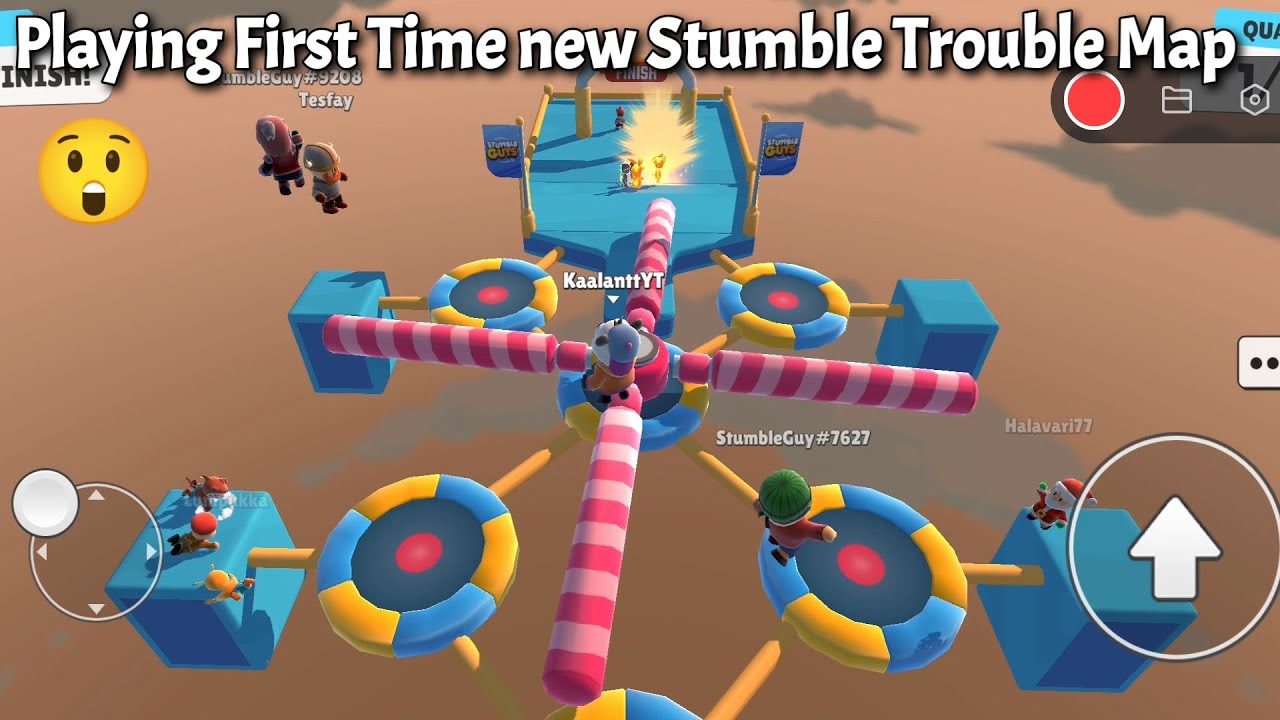 Playing New Stumble trouble map first time 😅 Stumble guys gameplay # ...