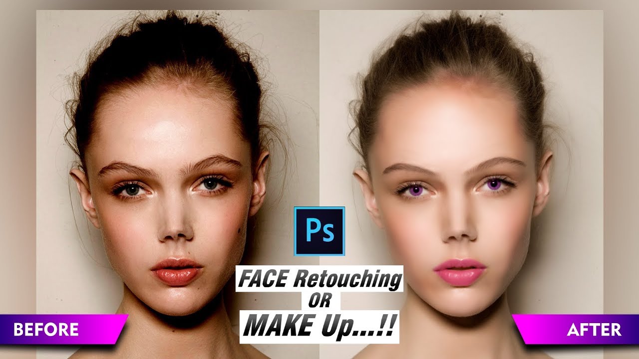 face retouching in photoshop | MakeUp Face | AnasGraphics - YouTube