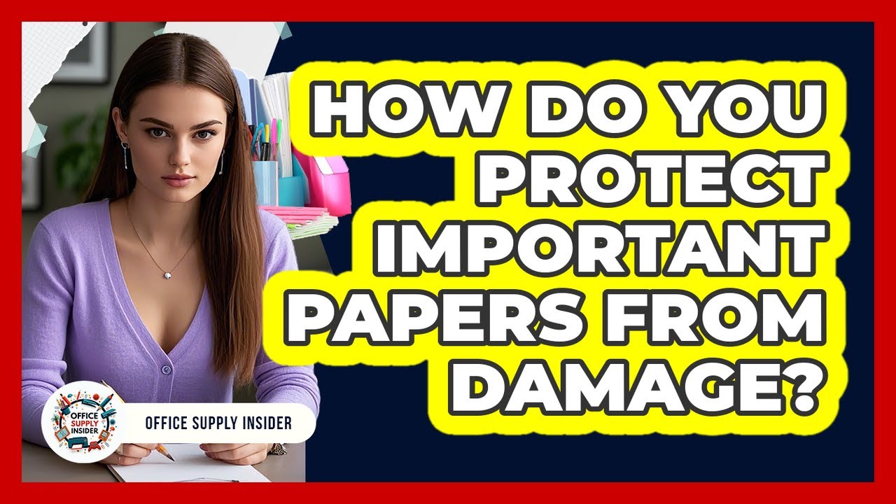 How Do You Protect Important Papers From Damage? - YouTube