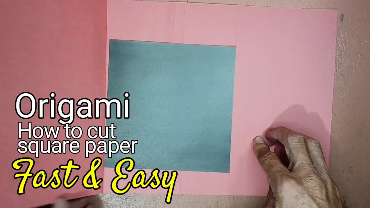 Easiest way to Cut Square Paper for Origami Folding - YouTube