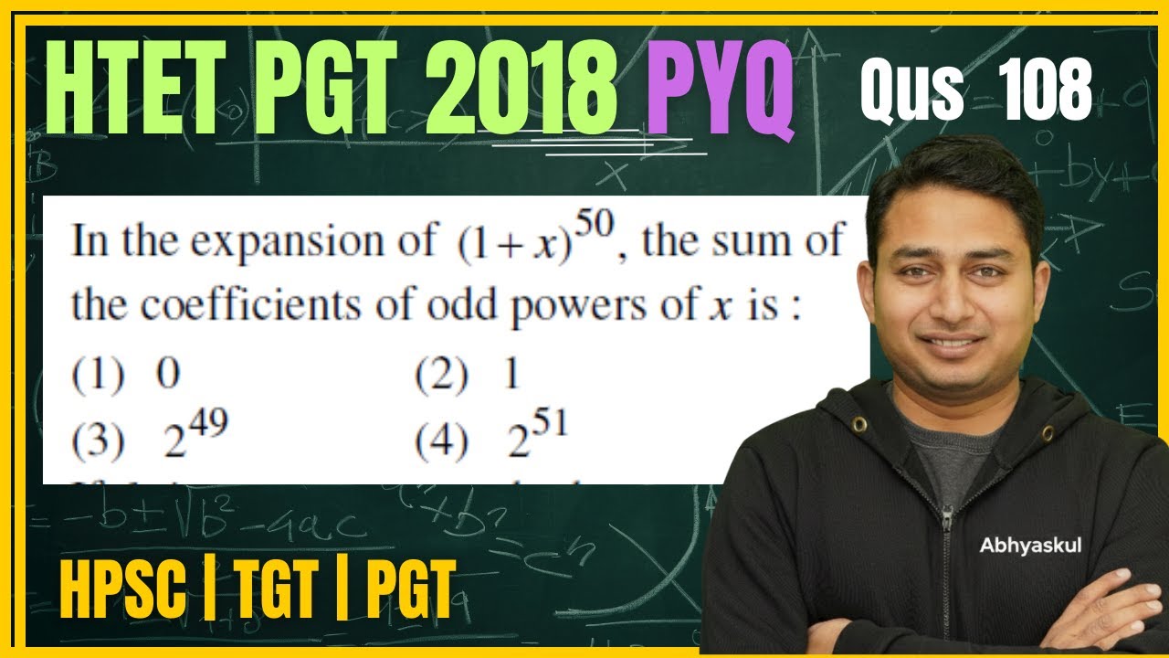 Q108 (2018) | HTET, PGT Math's | HPSC / KVS / NVS / DSSSB / TGT / PGT ...