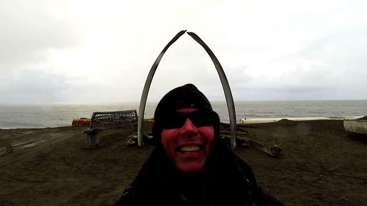 Mr. Sports Travel at The Whale Bone Arch in Barrow, Alaska, 9/23/22 ...