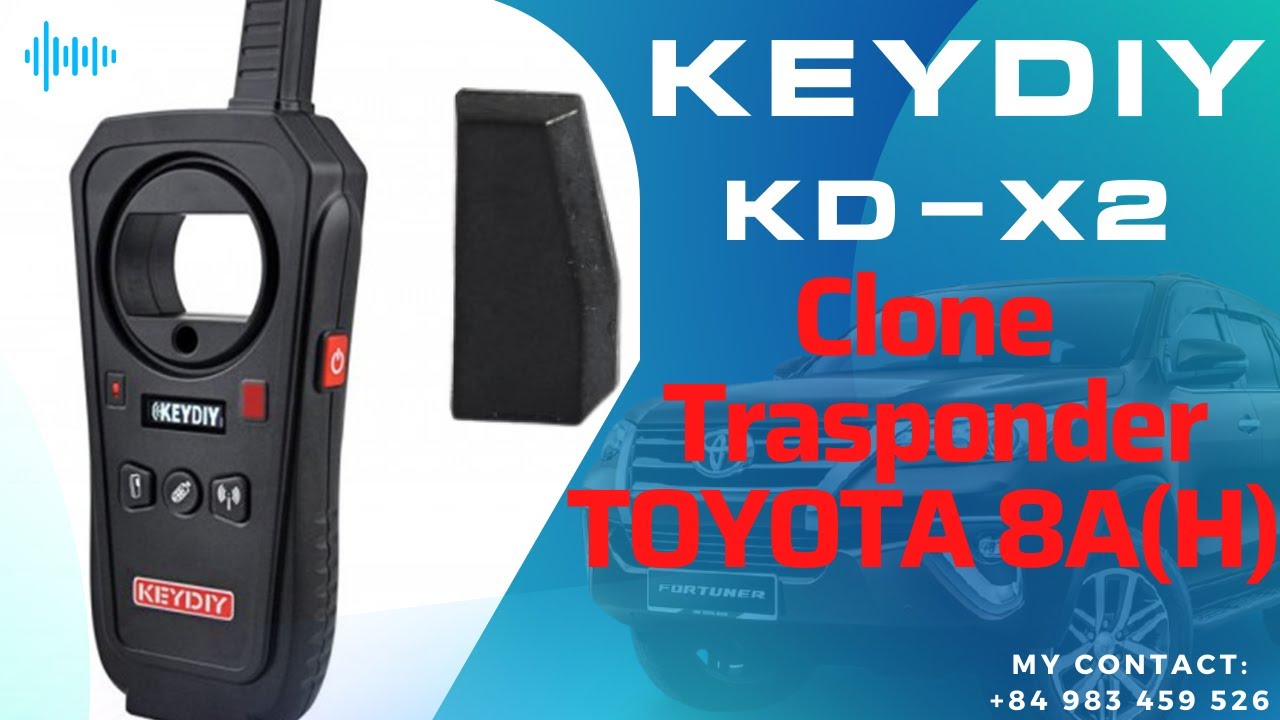 Decode and Copy transponder key 8A (H) TOYOTA with KEYDIY KD-X2 ...