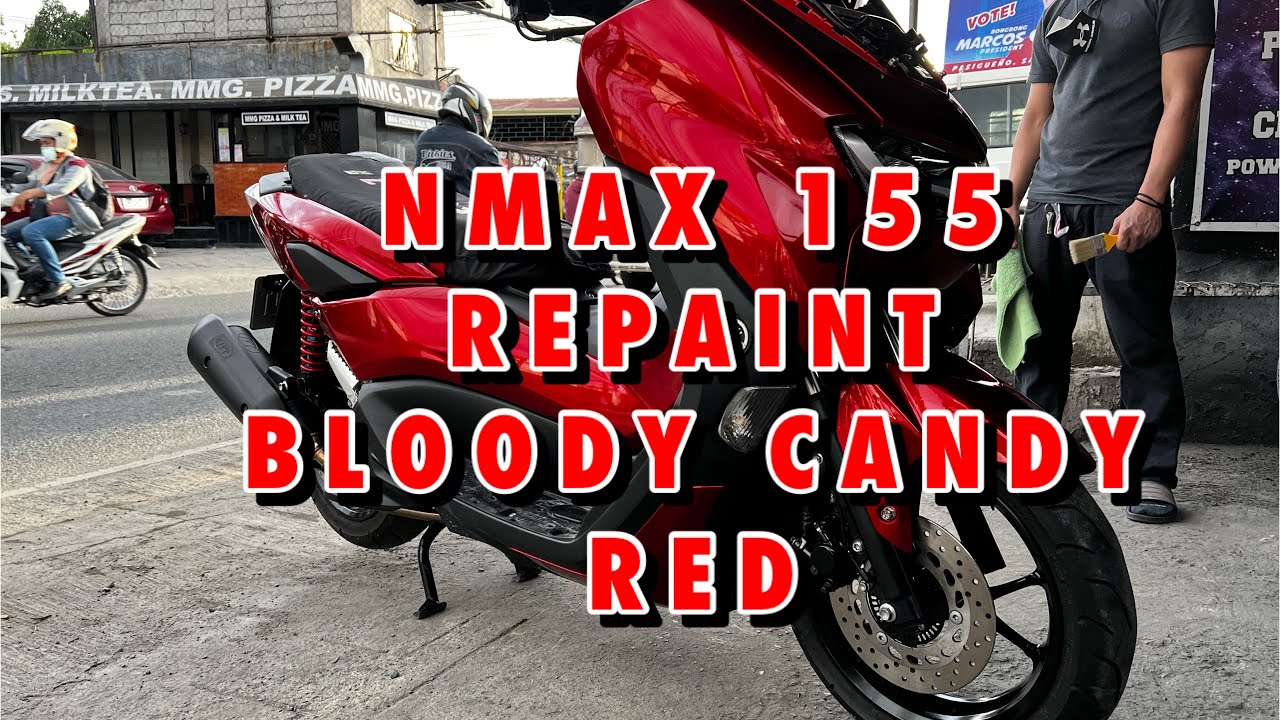 Nmax 155 repaint (candy red) - YouTube