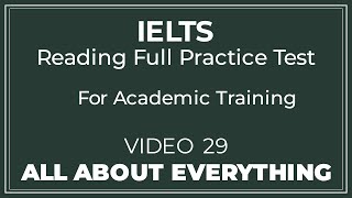 IELTS | Academic Training | IELTS reading test 29 | IEL... | Doovi