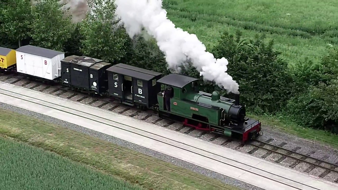 Statfold Barn Railway-June 2018 an Aerial View - YouTube