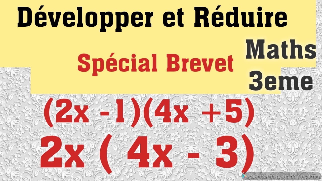 développer et réduire, comment développer et réduire, préparation ...