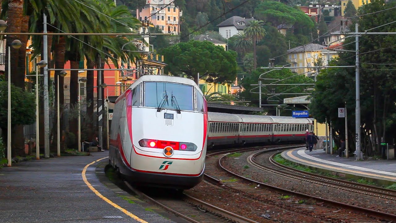 [FS] Passenger trains at Rapallo station. Liguria, Italian Riviera ...